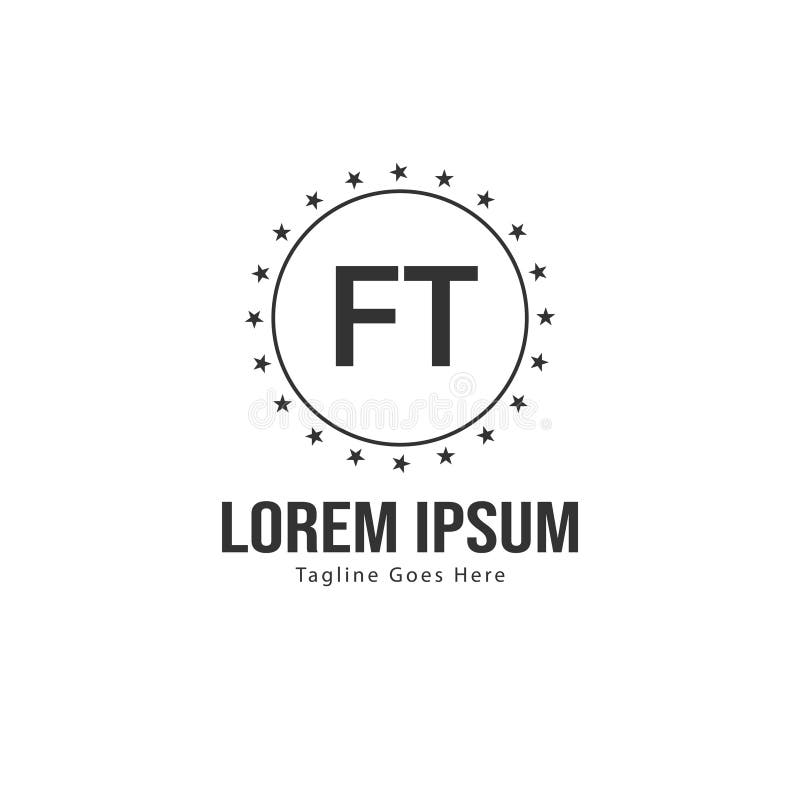 Initial FT Logo Template with Modern Frame. Minimalist FT Letter Logo ...