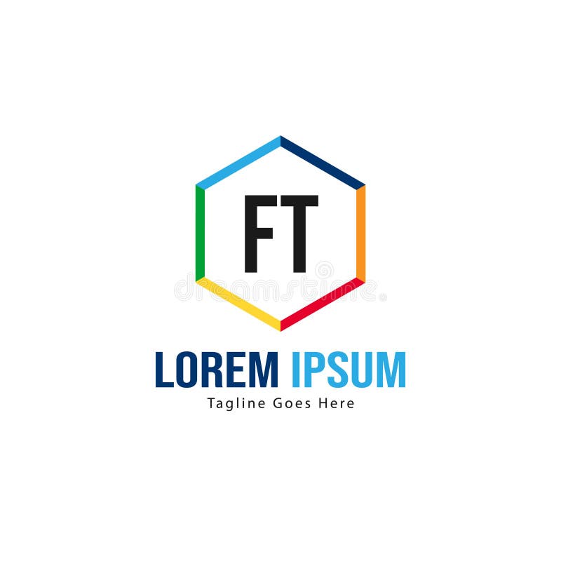 Initial FT Logo Template with Modern Frame. Minimalist FT Letter Logo ...