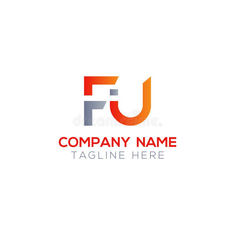 Initial FU Letter Logo with Creative Modern Business Typography Vector ...