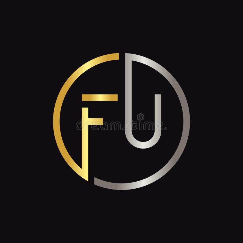 Initial FU Letter Logo Creative Typography Vector Template. Creative ...