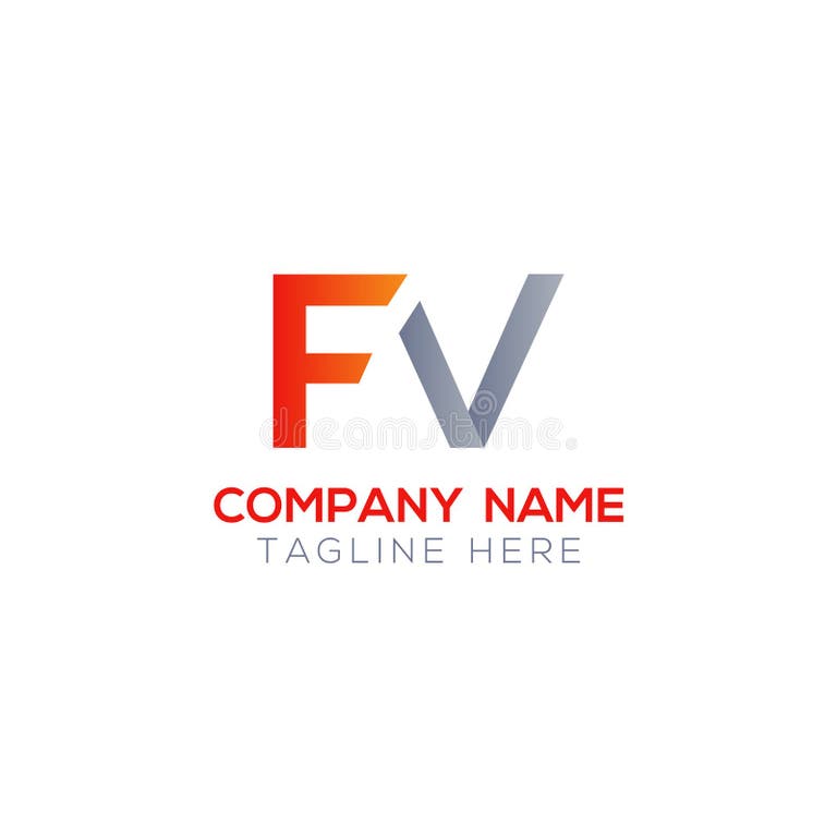 Initial FV Letter Logo with Creative Modern Business Typography Vector ...