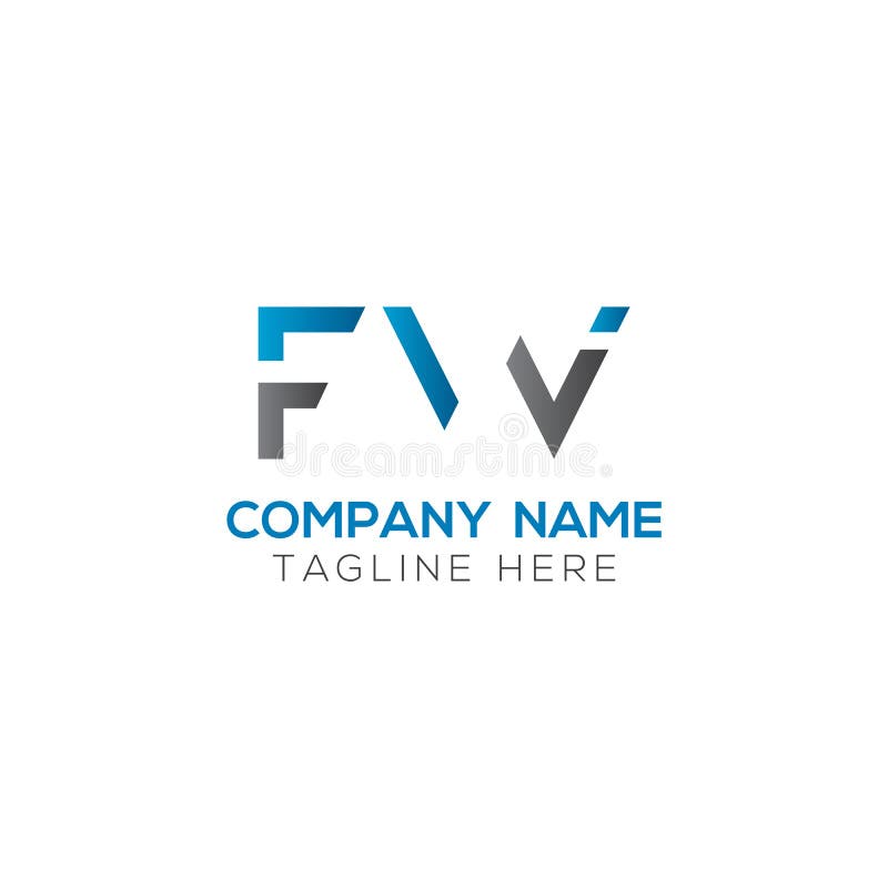 Initial FW Letter Logo with Creative Modern Business Typography Vector ...