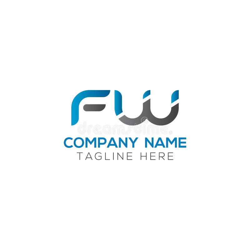 Initial FW Letter Logo with Creative Modern Business Typography Vector ...