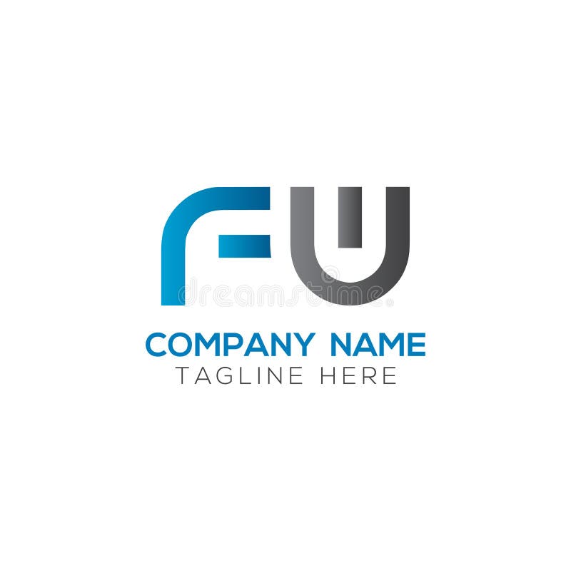 Initial FW Letter Logo with Creative Modern Business Typography Vector ...