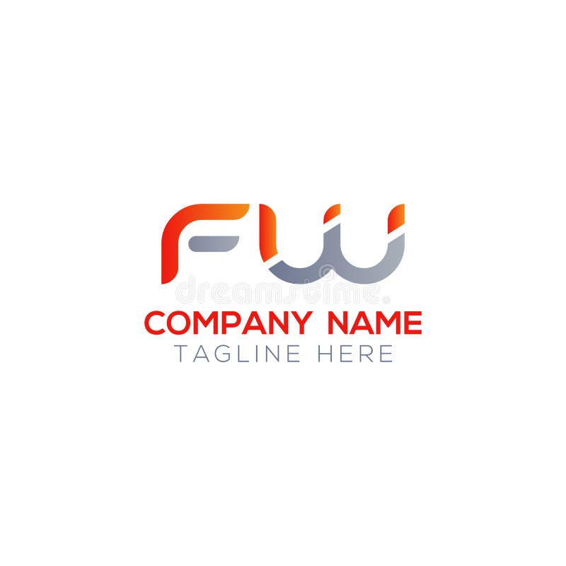Initial FW Letter Logo with Creative Modern Business Typography Vector ...