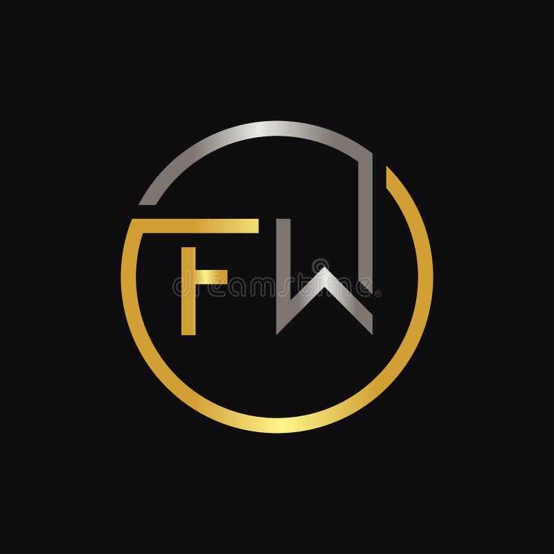 Initial FW Letter Logo Creative Typography Vector Template. Creative ...