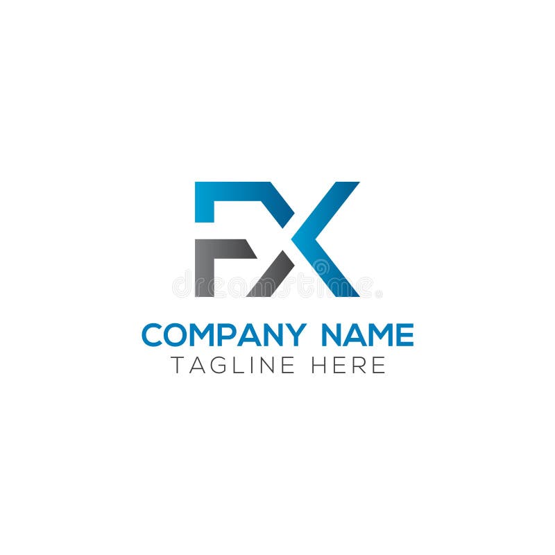 Initial FX Letter Logo with Creative Modern Business Typography Vector ...