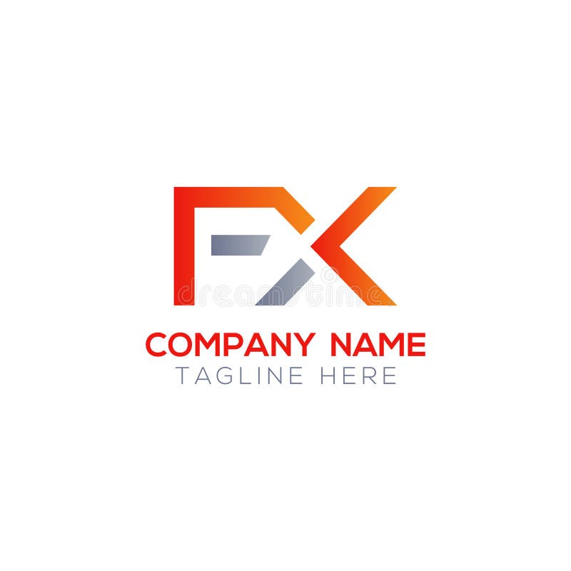 Initial FX Letter Logo with Creative Modern Business Typography Vector ...
