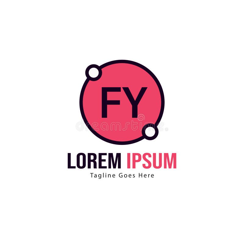 Initial FY Logo Template with Modern Frame. Minimalist FY Letter Logo ...