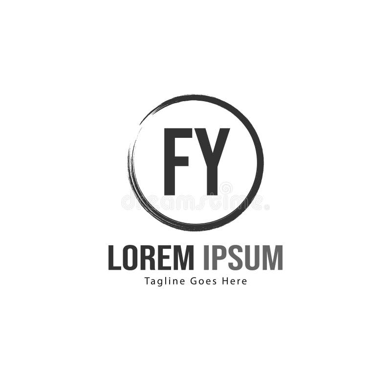 Initial FY Logo Template with Modern Frame. Minimalist FY Letter Logo ...