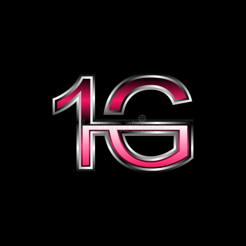 Initial 1G Geometric Modern Technology Business Icon Creative Design ...