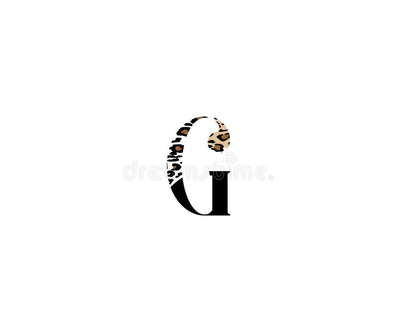 Initial G Letter with Luxury Leopard Pattern Logotype Stock ...