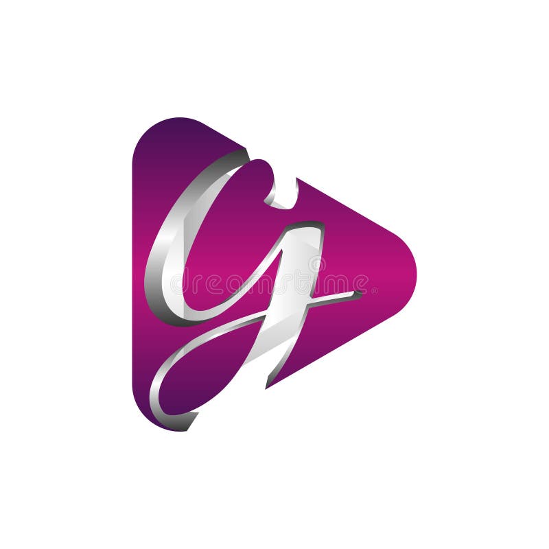 Initial G Media Play Modern Rounded Triangle Shape Icon Logo Design ...