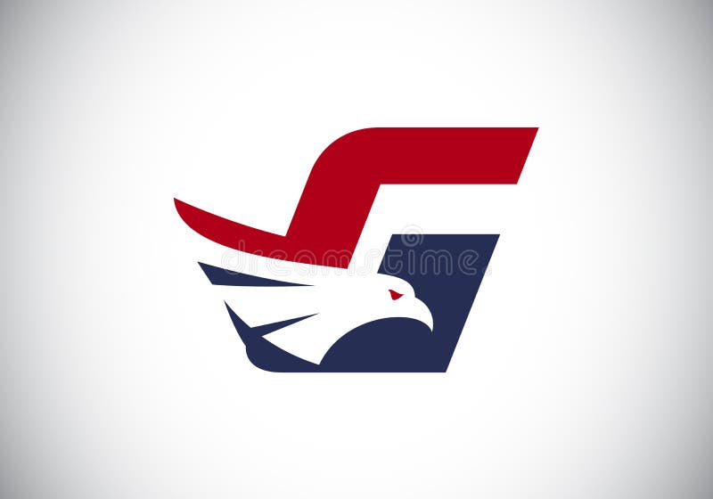 Initial G Monogram Letter Alphabet with Eagle Head Negative Space ...