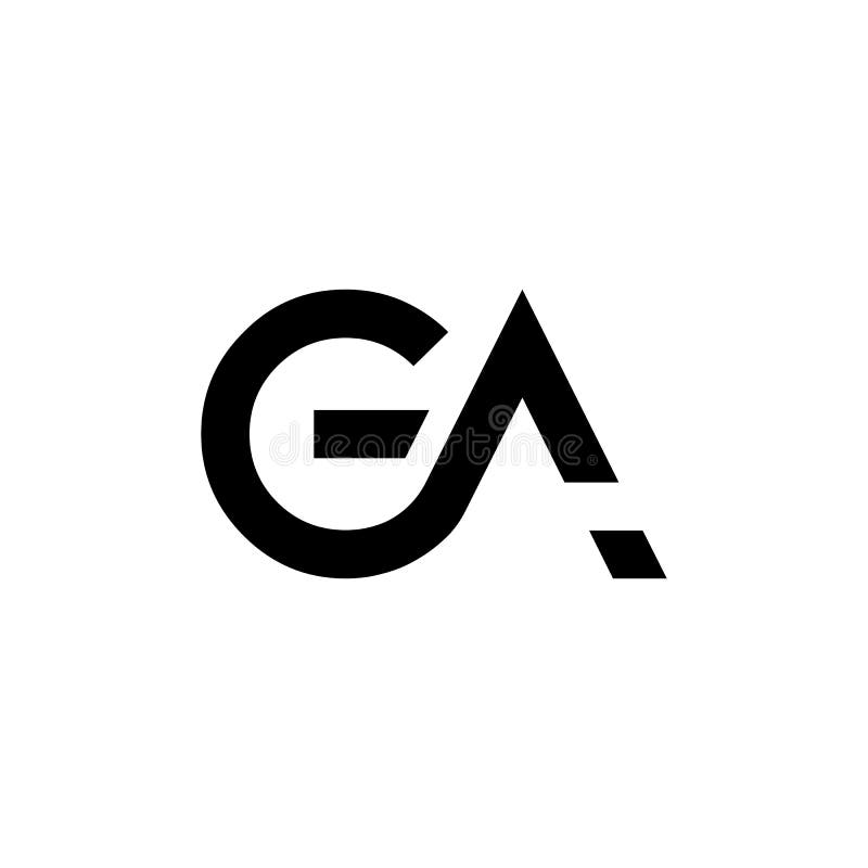 Initial GA Letter Logo with Creative Modern Business Typography Vector ...