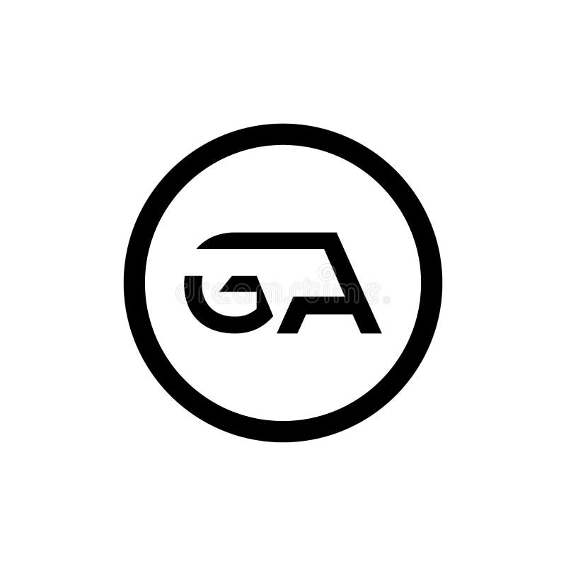 Initial GA Letter Logo with Creative Modern Business Typography Vector ...