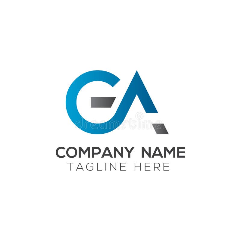 Initial GA Letter Logo with Creative Modern Business Typography Vector ...