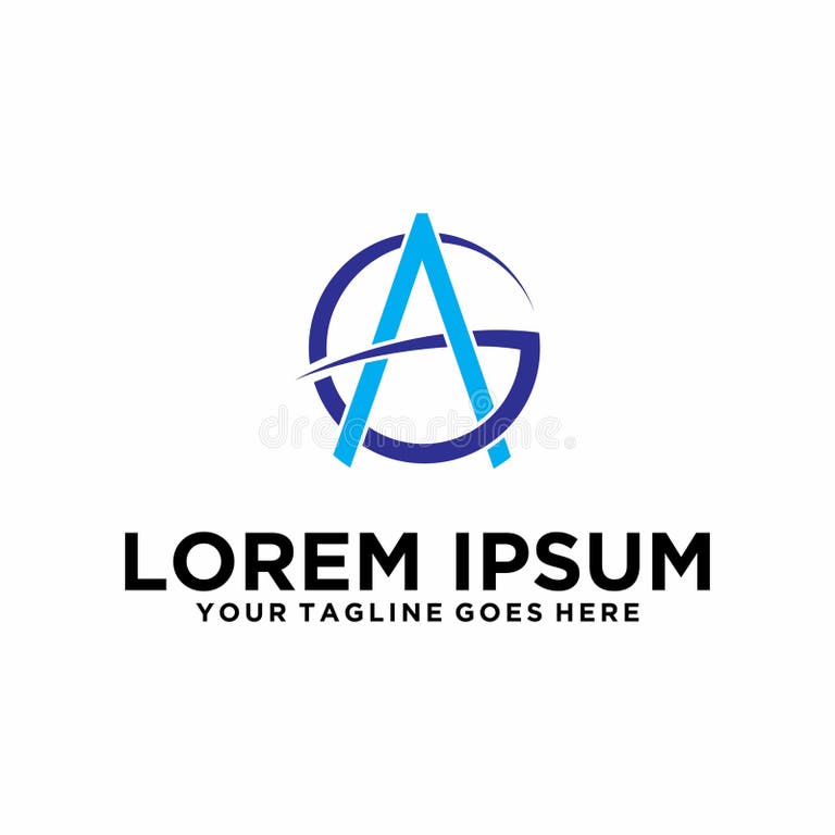 Initial GA Letters Logo Design Stock Illustration - Illustration of ...