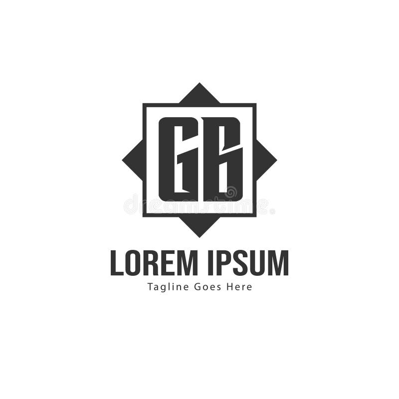 Initial GB Logo Template with Modern Frame. Minimalist GB Letter Logo ...
