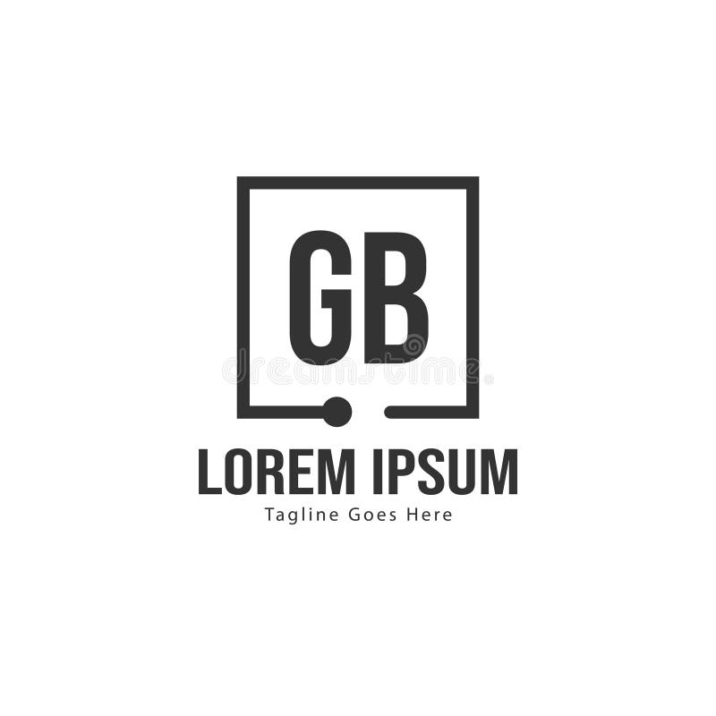 Initial GB Logo Template with Modern Frame. Minimalist GB Letter Logo ...