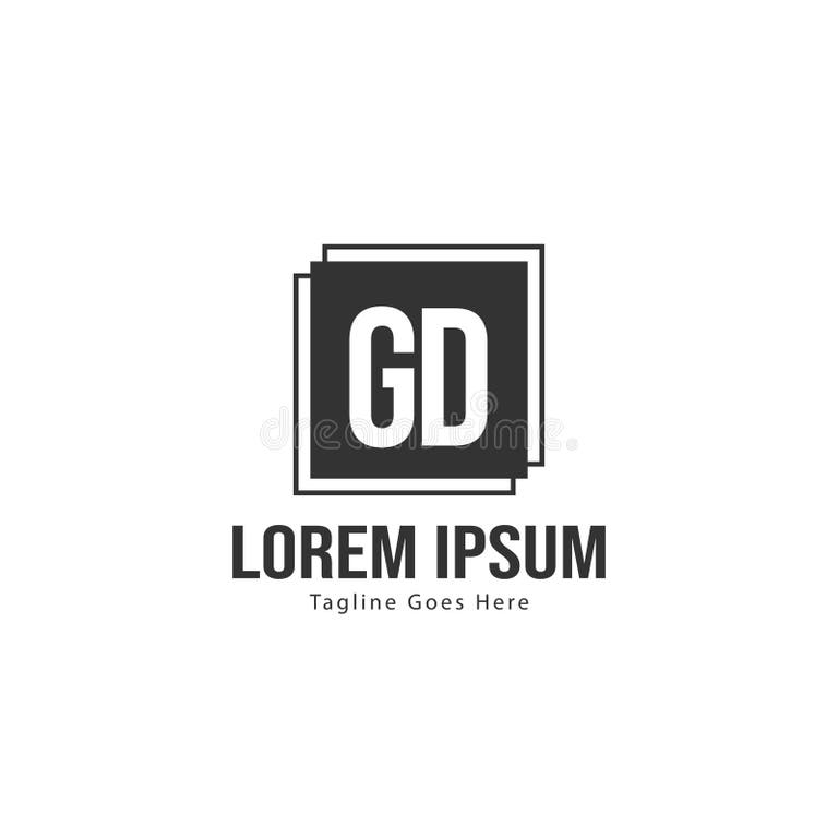 Initial GD Logo Template with Modern Frame. Minimalist GD Letter Logo ...