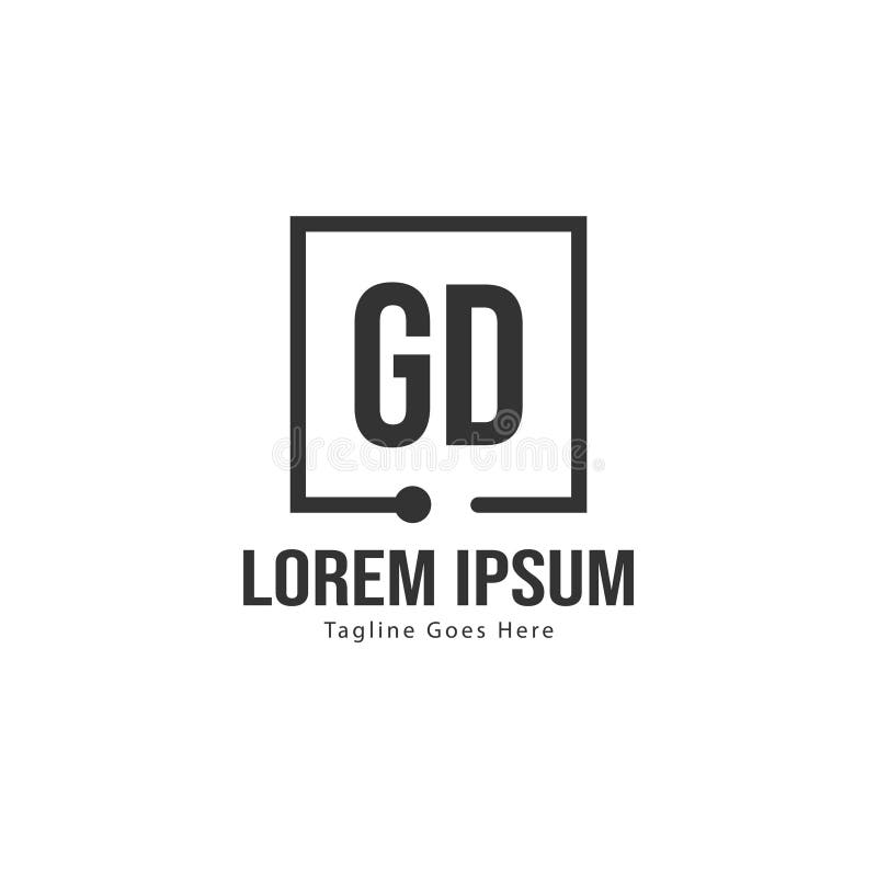 Initial GD Logo Template with Modern Frame. Minimalist GD Letter Logo ...