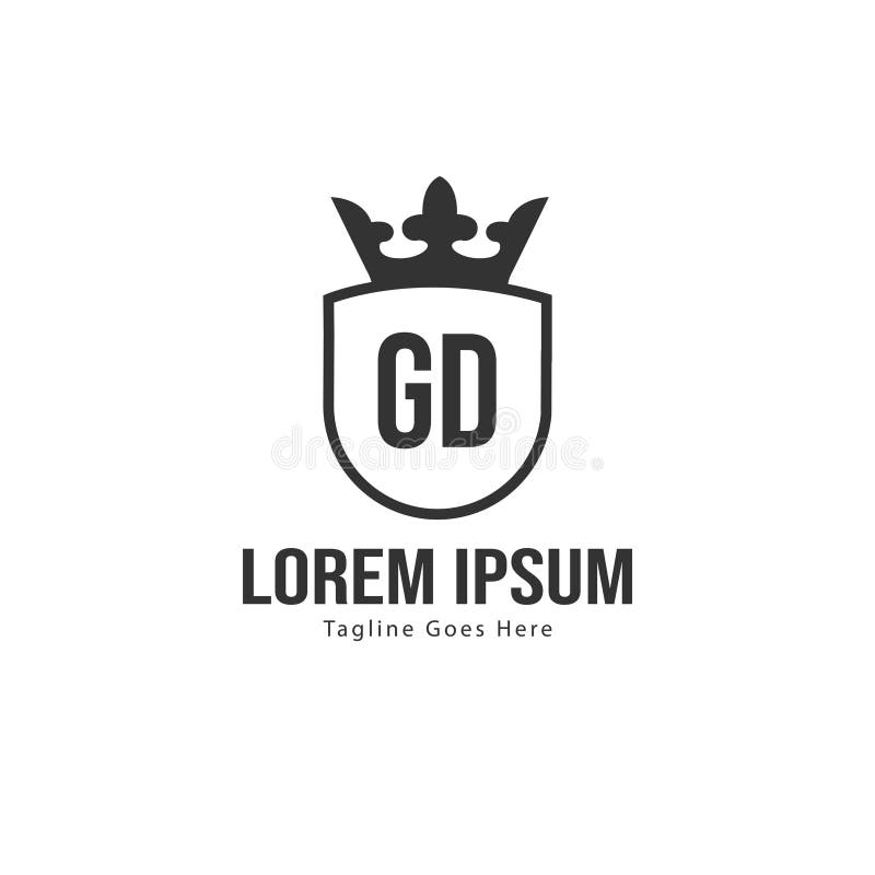 Initial GD Logo Template with Modern Frame. Minimalist GD Letter Logo ...