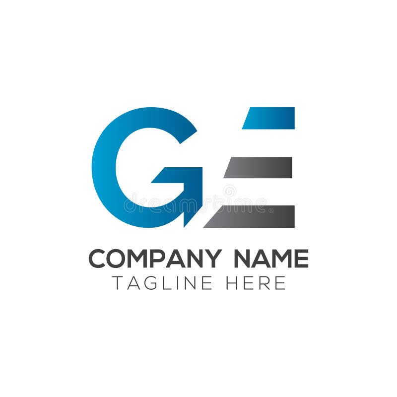 Initial GE Letter Logo with Creative Modern Business Typography Vector ...