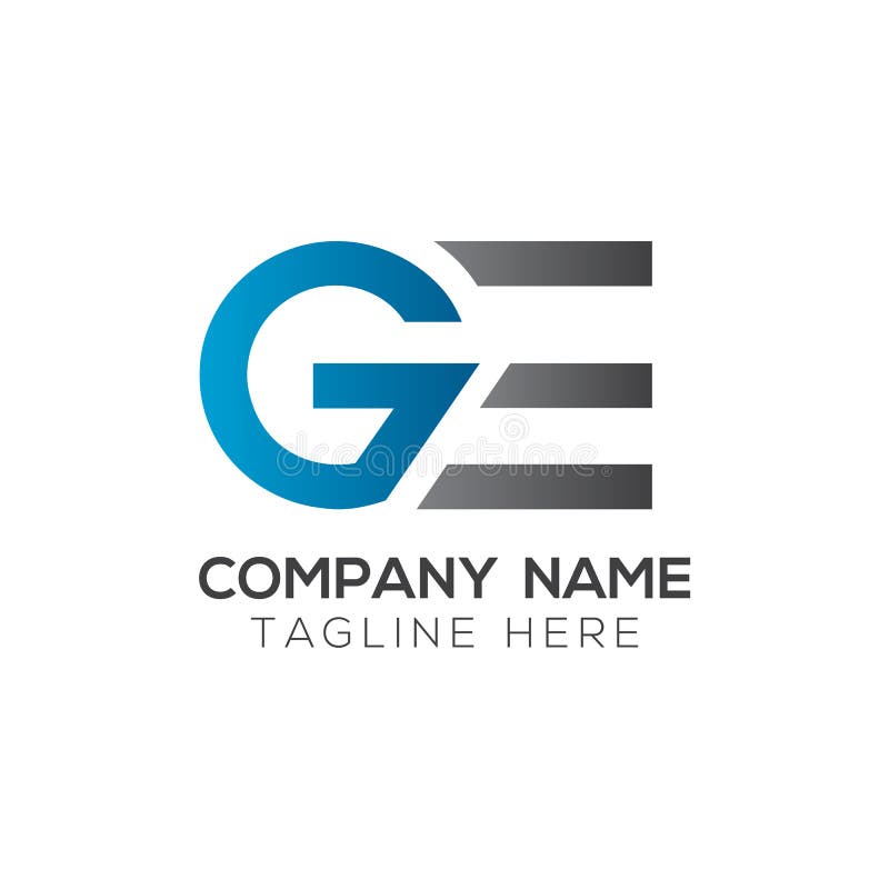 Initial GE Letter Logo with Creative Modern Business Typography Vector ...
