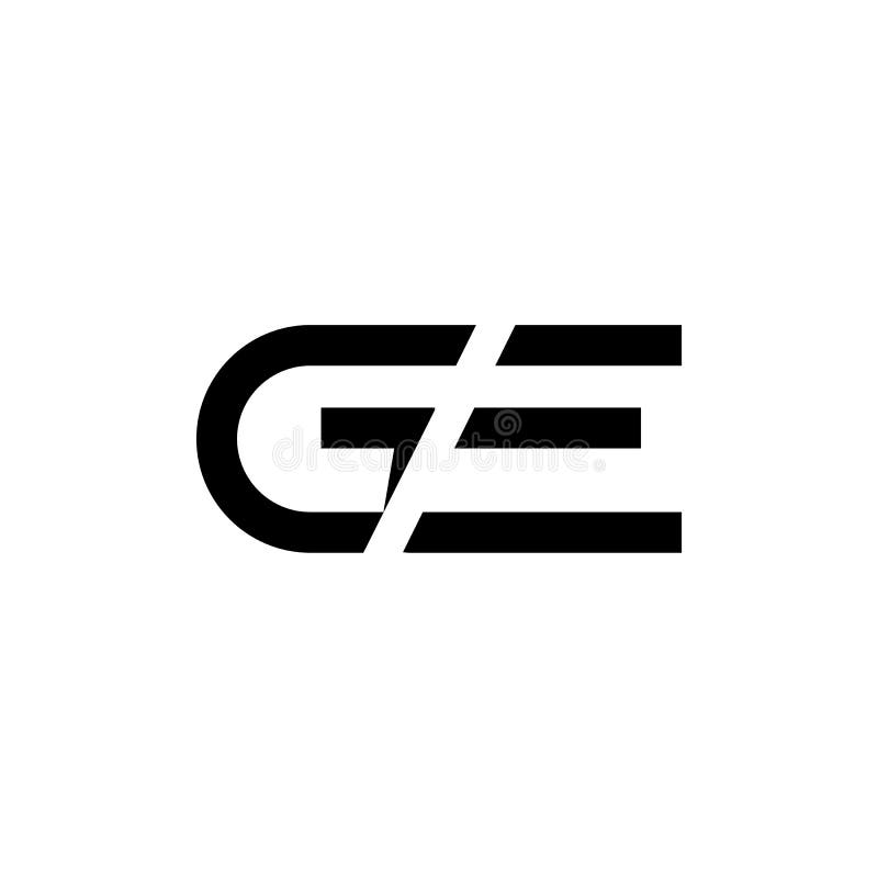 Initial GE Letter Logo with Creative Modern Business Typography Vector ...