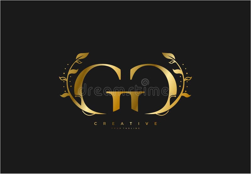 Initial GG Letter Linked Swoosh Rounded Monogram Logotype Stock Vector ...