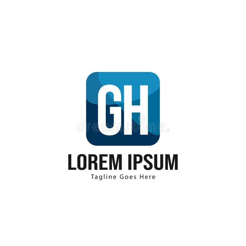 Initial GH Logo Template with Modern Frame. Minimalist GH Letter Logo ...