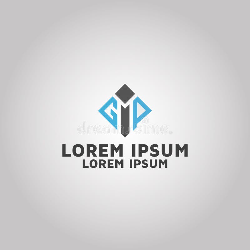 Initial GIP Vector Logo Design Template Idea and Inspiration. Editorial ...