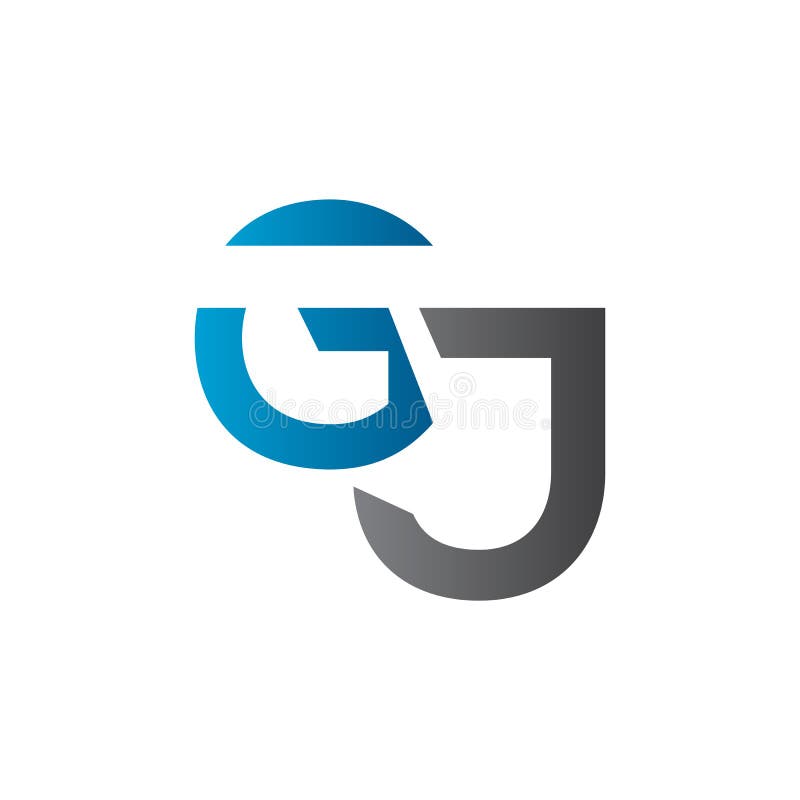 Initial GJ Letter Logo with Creative Modern Business Typography Vector ...