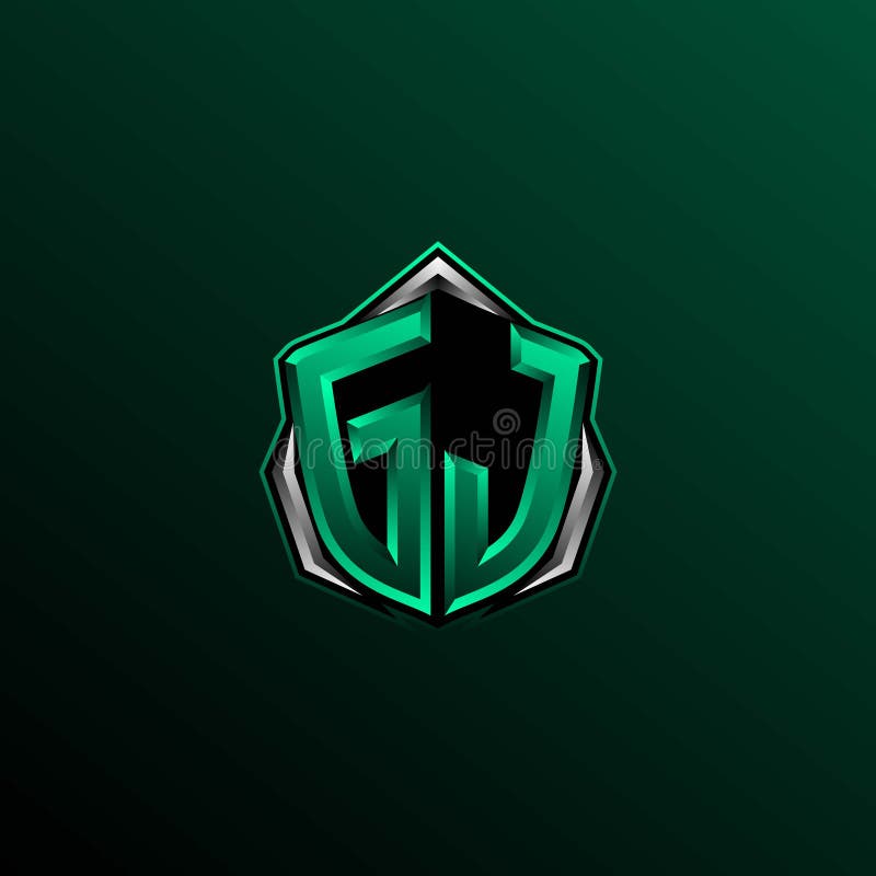 Initial GJ Logo Design, Initial GJ Logo Design with Shield Style, Logo ...