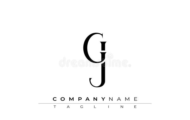 Initial GJ Logo Design Vector Stock Vector - Illustration of vector ...