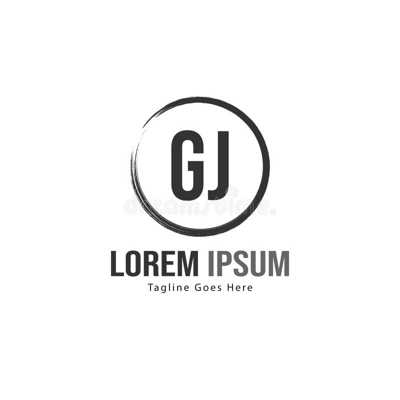 Initial GJ Logo Template with Modern Frame. Minimalist GJ Letter Logo ...