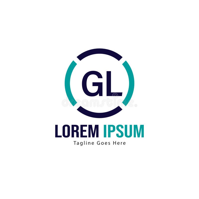 Initial GL Logo Template with Modern Frame. Minimalist GL Letter Logo ...