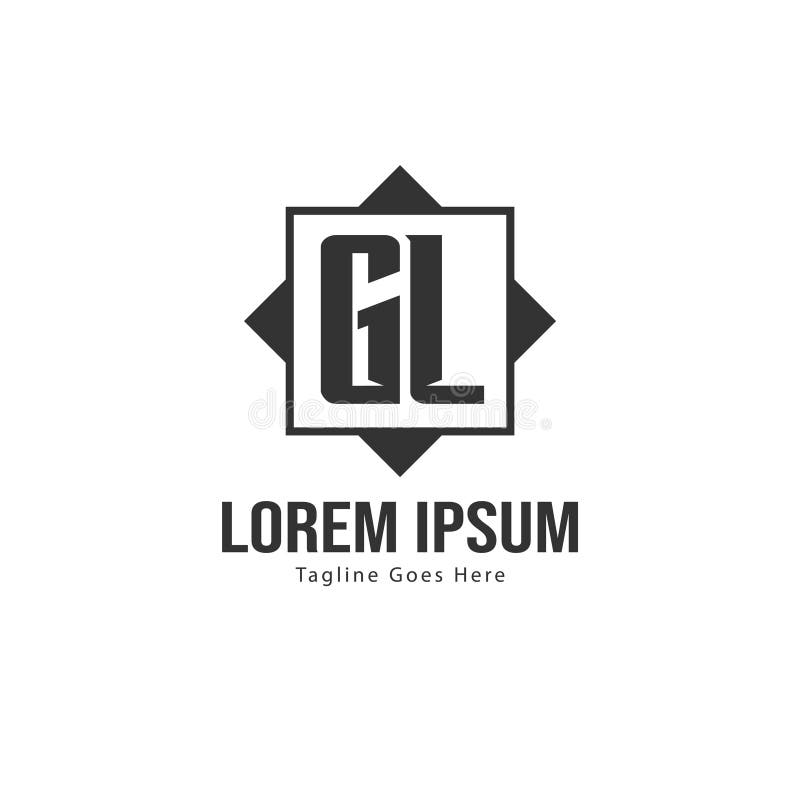 Initial GL Logo Template with Modern Frame. Minimalist GL Letter Logo ...
