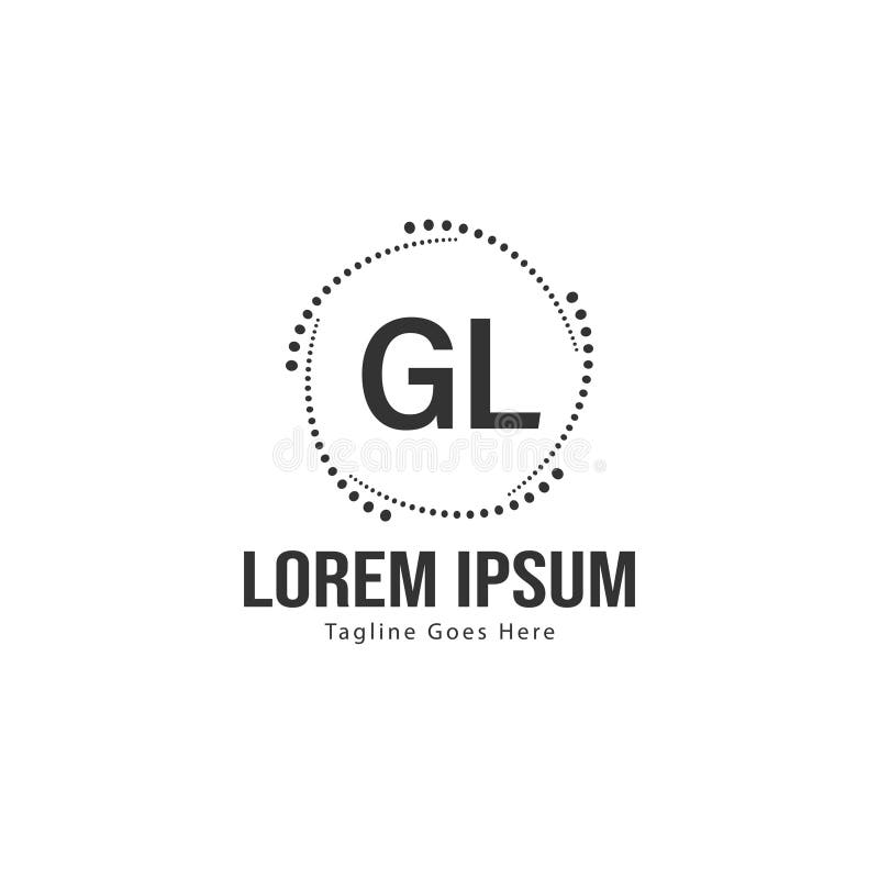 Initial GL Logo Template with Modern Frame. Minimalist GL Letter Logo ...