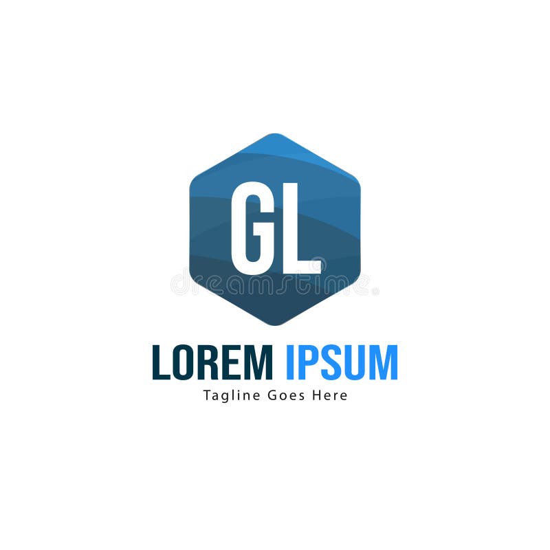 Initial GL Logo Template with Modern Frame. Minimalist GL Letter Logo ...