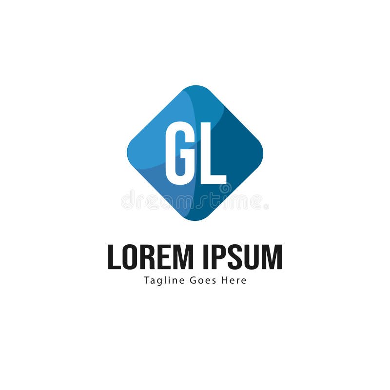 Initial GL Logo Template with Modern Frame. Minimalist GL Letter Logo ...