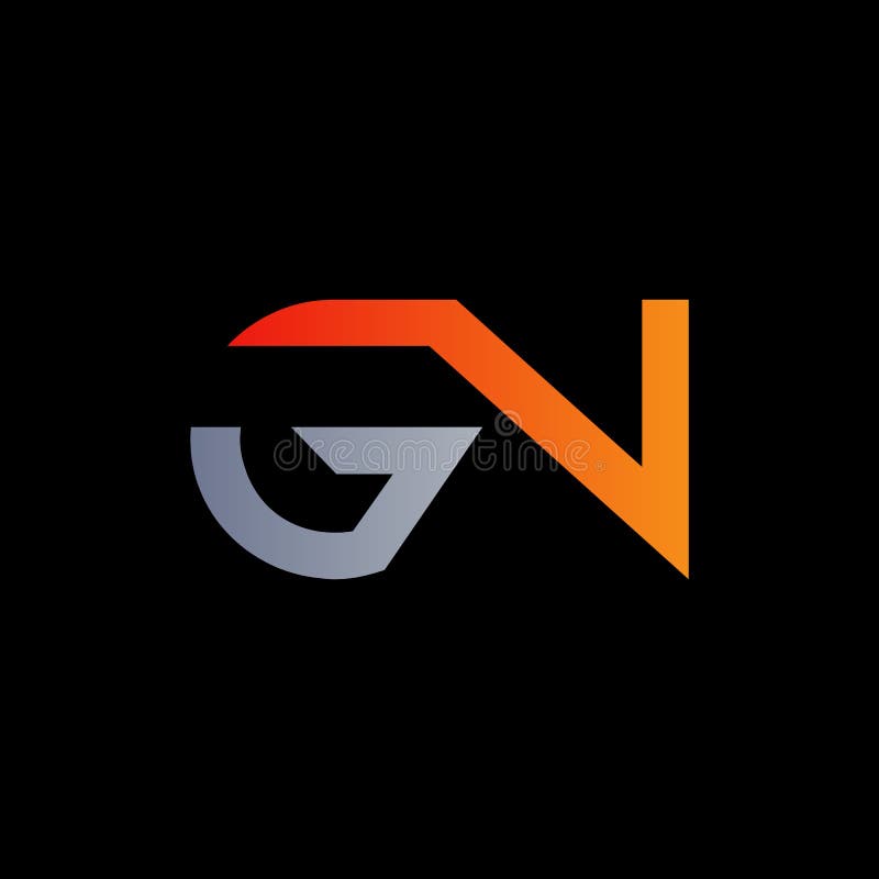 Initial GN Letter Logo with Creative Modern Business Typography Vector ...