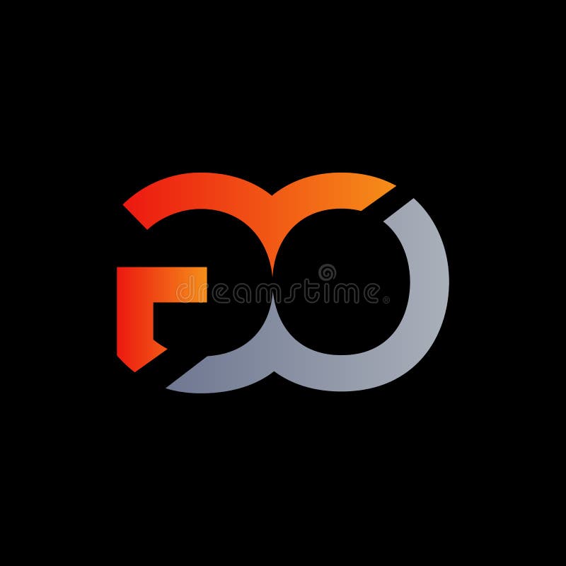Initial GO Letter Logo with Creative Modern Business Typography Vector ...