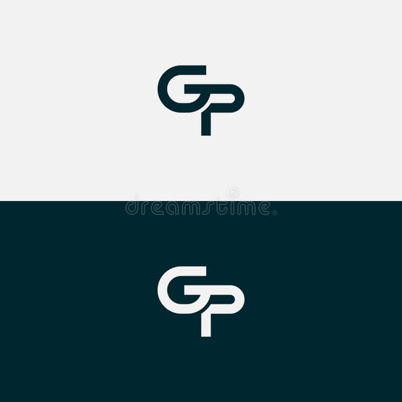 Initial GP Letter Logo Design Monogram Vector Template. Pg Logo Design ...