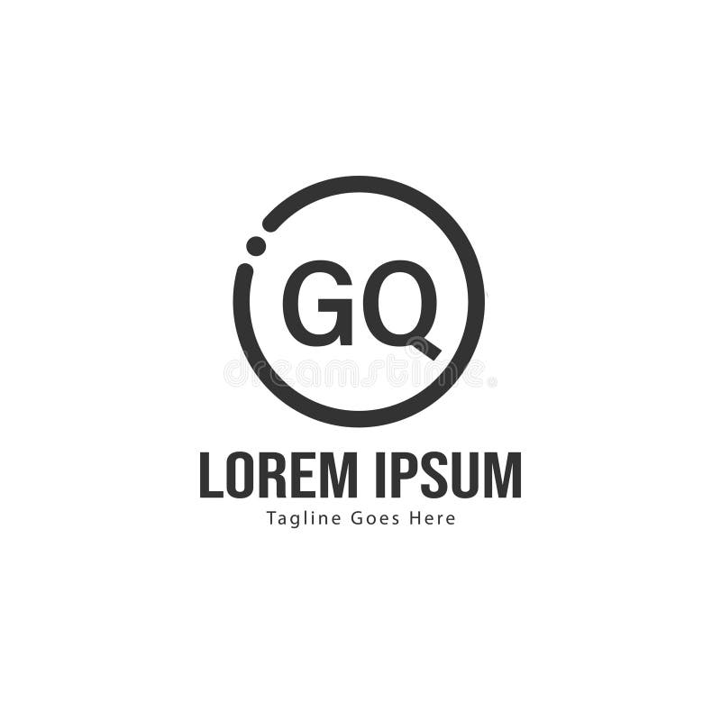 Initial GQ Logo Template with Modern Frame. Minimalist GQ Letter Logo ...