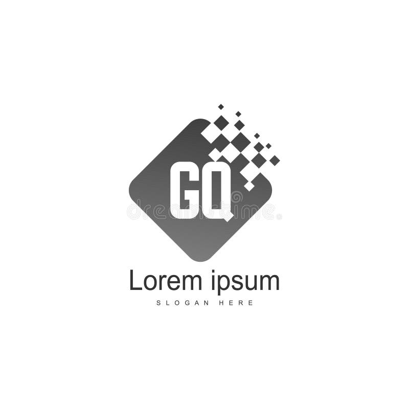 Initial GQ Logo Template with Modern Frame. Minimalist GQ Letter Logo ...