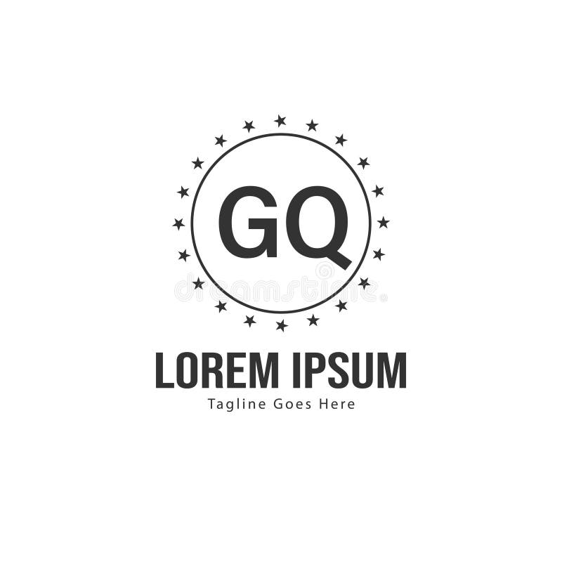 Initial GQ Logo Template with Modern Frame. Minimalist GQ Letter Logo ...