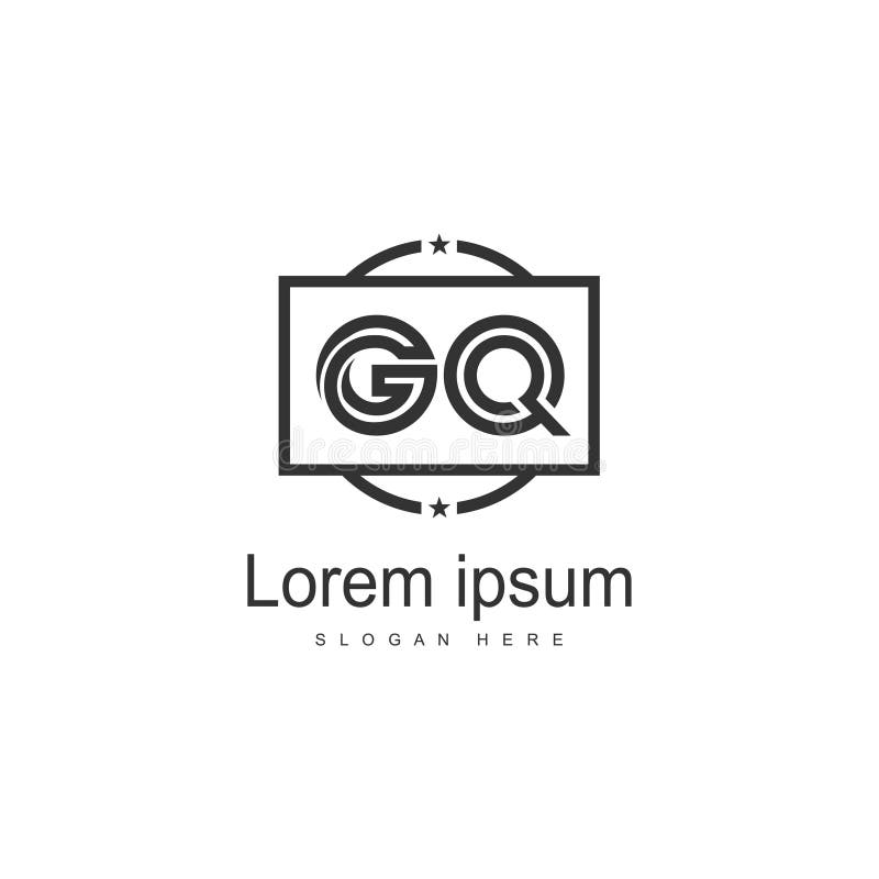 Initial GQ Logo Template with Modern Frame. Minimalist GQ Letter Logo ...