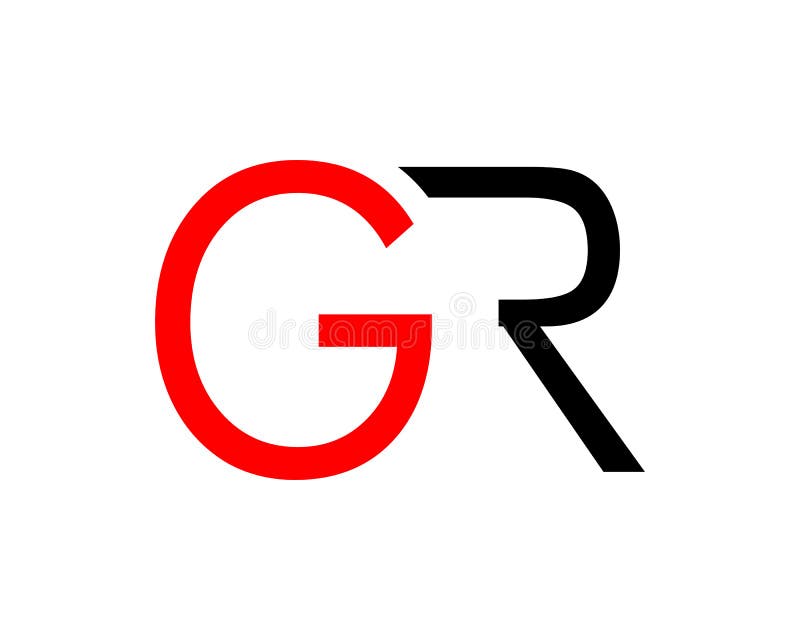 Initial Gr Letter Logo Template Design Vector Stock Vector ...